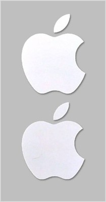 Genuine Apple iPad Logo Stickers Decals OEM color white 2 Pcs | eBay