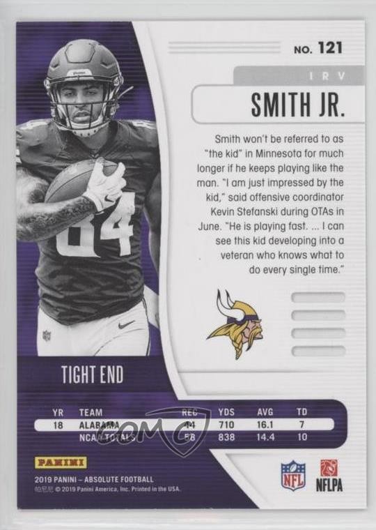 2019 Panini Absolute Rookie Green Irv Smith Jr #121 Rookie RC | eBay