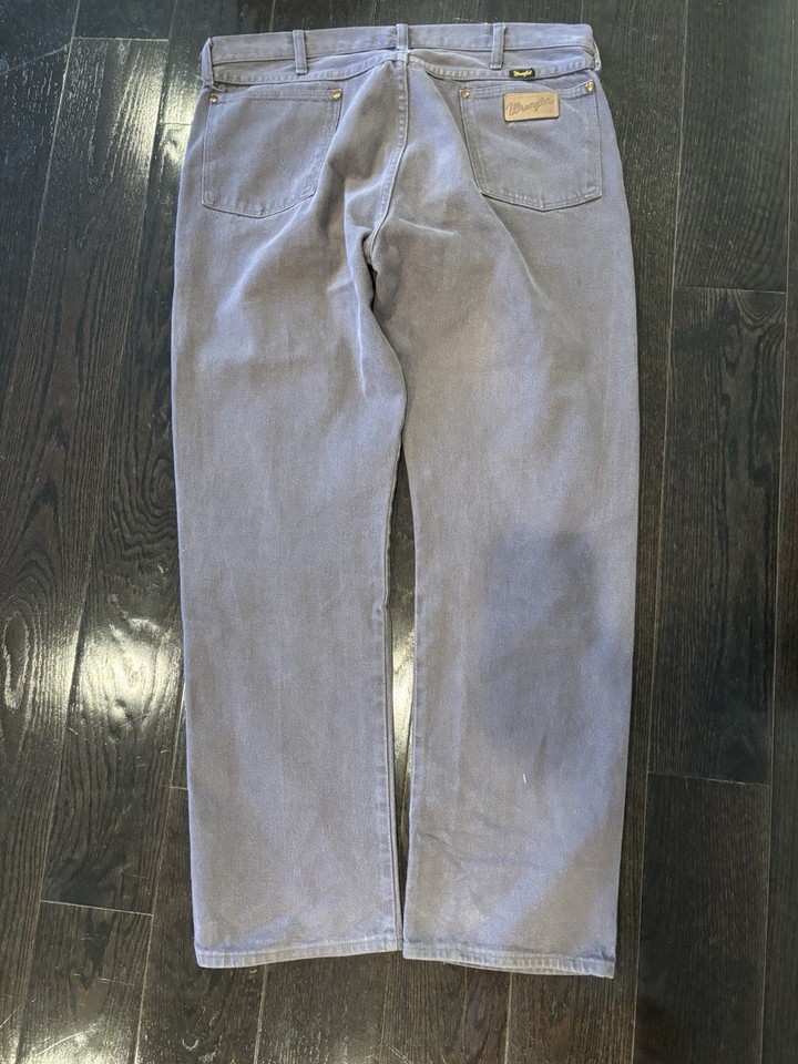 Vtg Wrangler Jeans Men's 38x32 Purple 13MWZ Cowboy Cut Western Rodeo ...