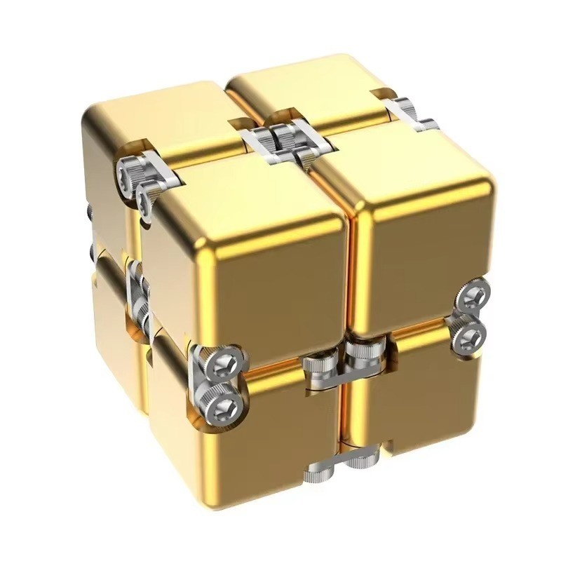 Metal Infinite Cube Fidget Toy – Stress Relief, Focus, Anxiety Relax ...