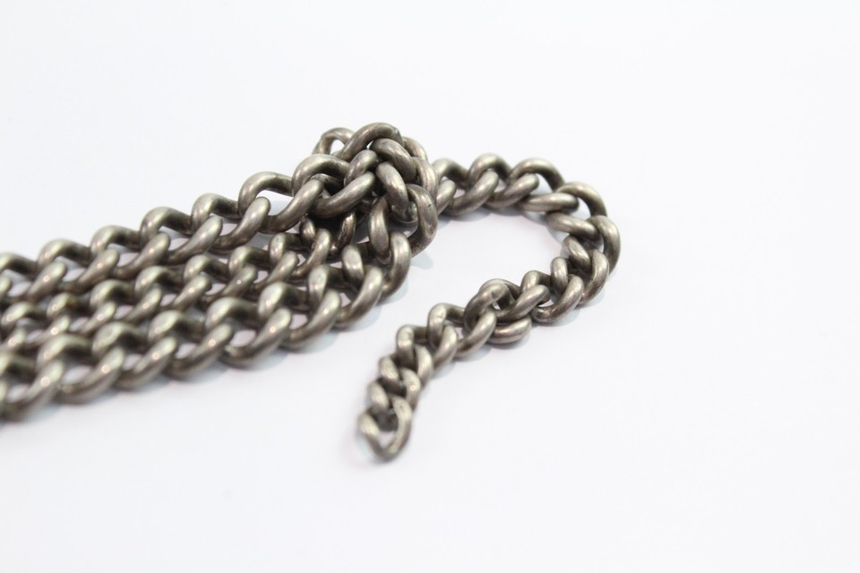 Mixed Grade Silver Antique Watch Chain Partial for Repair / Restoration ...