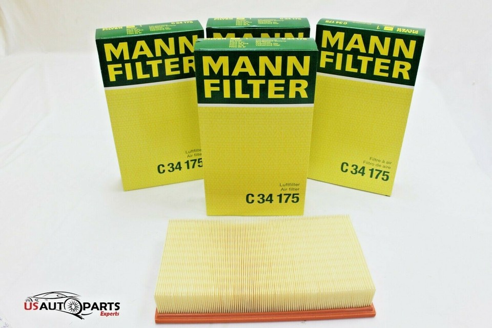 SET OF 4 MANN - Air Filter - C34175 - Mercedes E300 E320 - | eBay