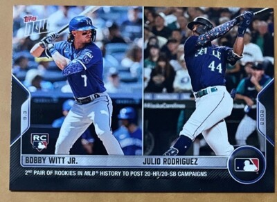 2022 Topps Now Bobby Witt Jr./Julio Rodriguez RC #833 2nd Pair RC 20-HR ...