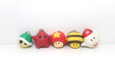 Super Mario Galaxy Soft Foam Keychains: Mushrooms, Luma, Boo Mario ...