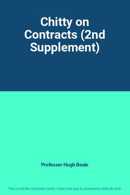 Chitty on Contracts (2nd Supplement), Professor Hugh Beale | eBay