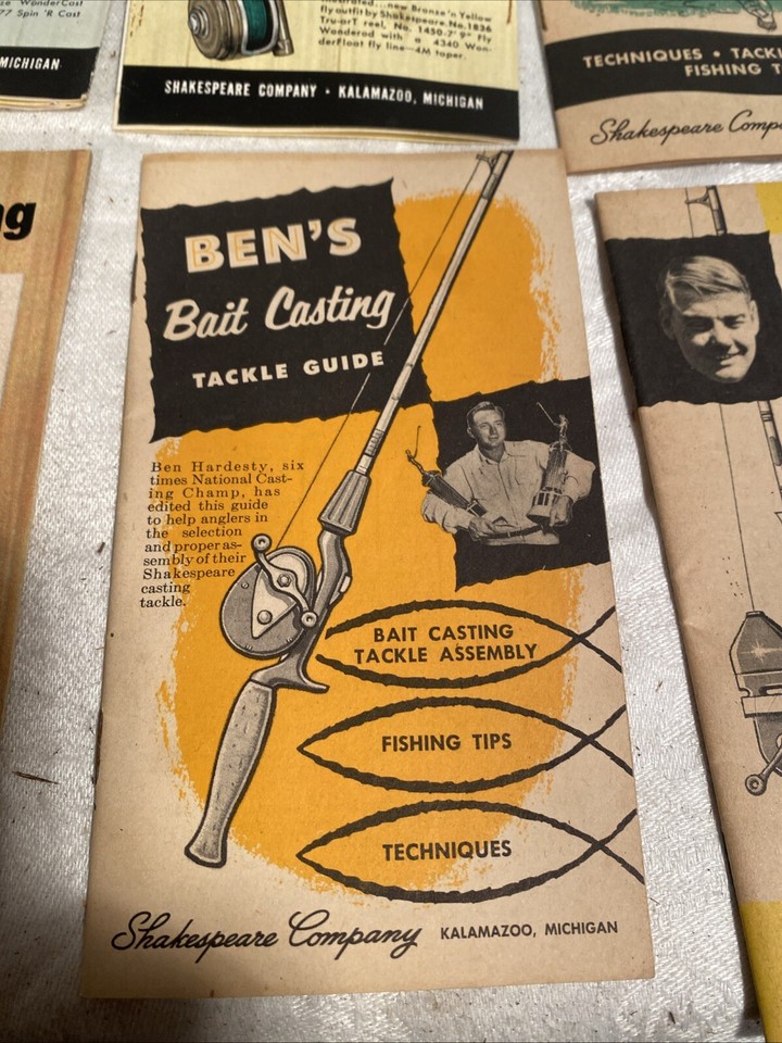 Shakespeare Booklets Push Button Magic Fishing Reels Rods Line Prices ...