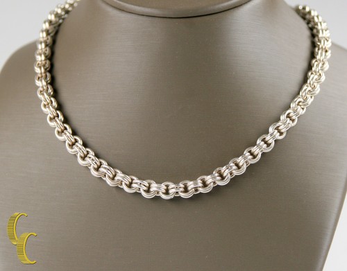 Men's Sterling Silver Double Rolo Chain Necklace w/ Toggle Clasp 23" 66 ...