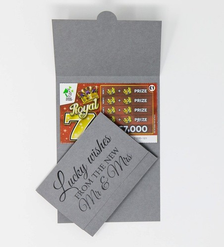 Lottery Scratch Card Holder. Wedding Scratchcard Wallet Favor.Table ...