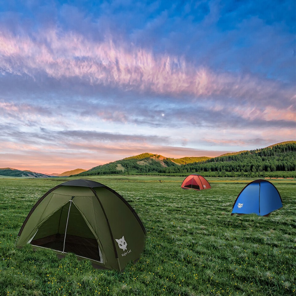 Small One Person Tent Waterproof Backpacking Tent Hiking Camping Sun ...