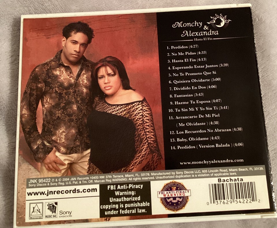 Monchy & Alexandra, Música Bachata, Hasta El Fin, Cd | eBay