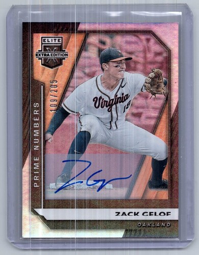 2021 Panini Elite Extra Edition - Prime Numbers #60 Zack Gelof #109/205 ...