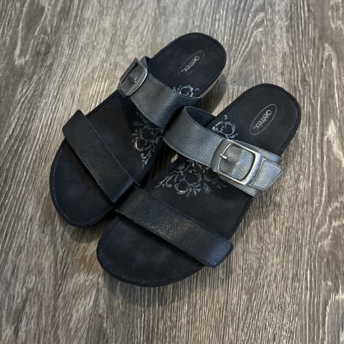 Aetrex Daisy Women 10 US Slide Sandals Black Adj Straps | eBay