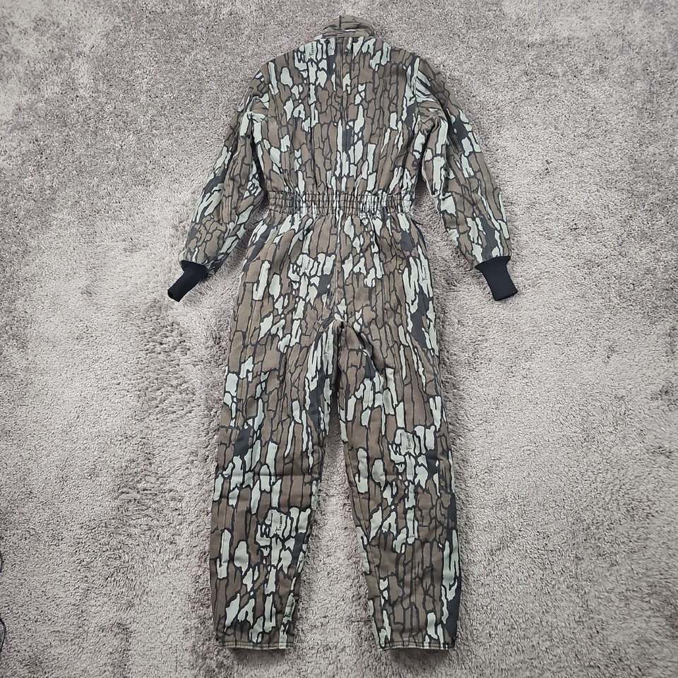 VINTAGE Saftbak Coveralls Mens Small S Camo Trebark Insulated Chiller ...