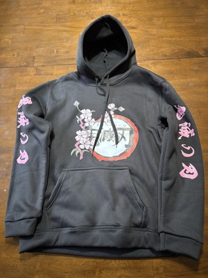 Nezuko Cherry Circle Demon Slayer Hoodie – Black Edition (Unisex) | eBay