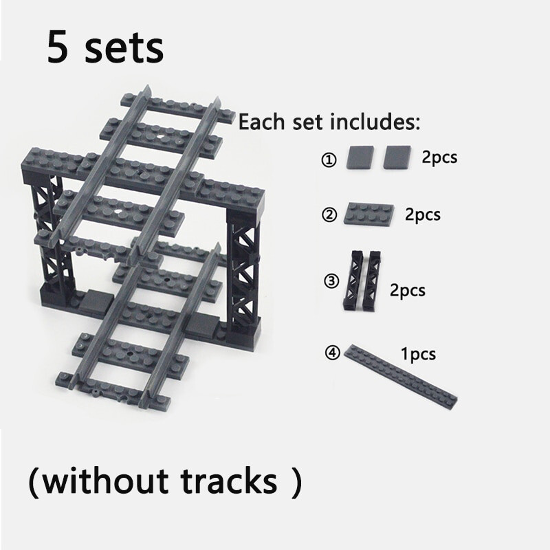 City Rail Flexible Tracks for LEGO Kit Train Building Blocks Sets DIY ...