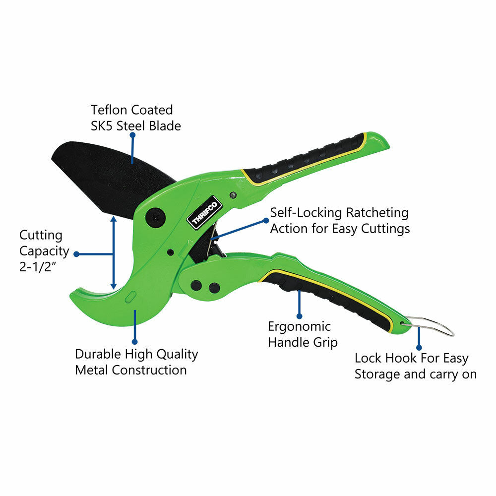 Primex 90920 2-1/2 Inch Ratcheting Plastic PVC Pipe Cutter | eBay