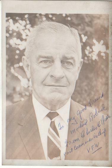 Charles Ralls Autographed Photo 1973 Commander of Veterans of Foreign ...