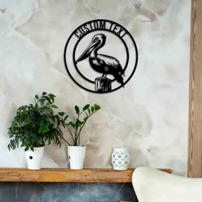 Personalized Beach Metal Signs, Custom Pelican Metal Sign Pelican Metal ...