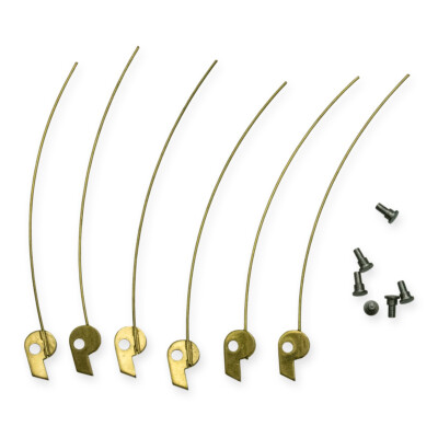 6x Antique Clock Ratchet Clicks Wire Springs & Rivets Click Clickspring ...