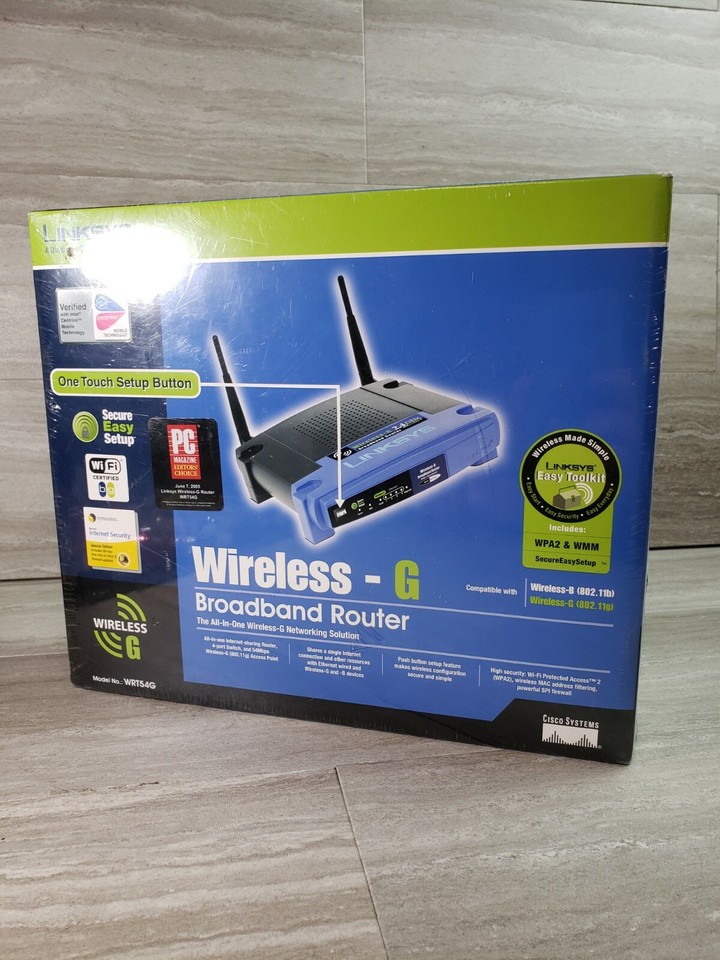 Linksys WRT54G 2.4 GHZ 4-Port Wireless G Broadband Router SEALED NEW | eBay