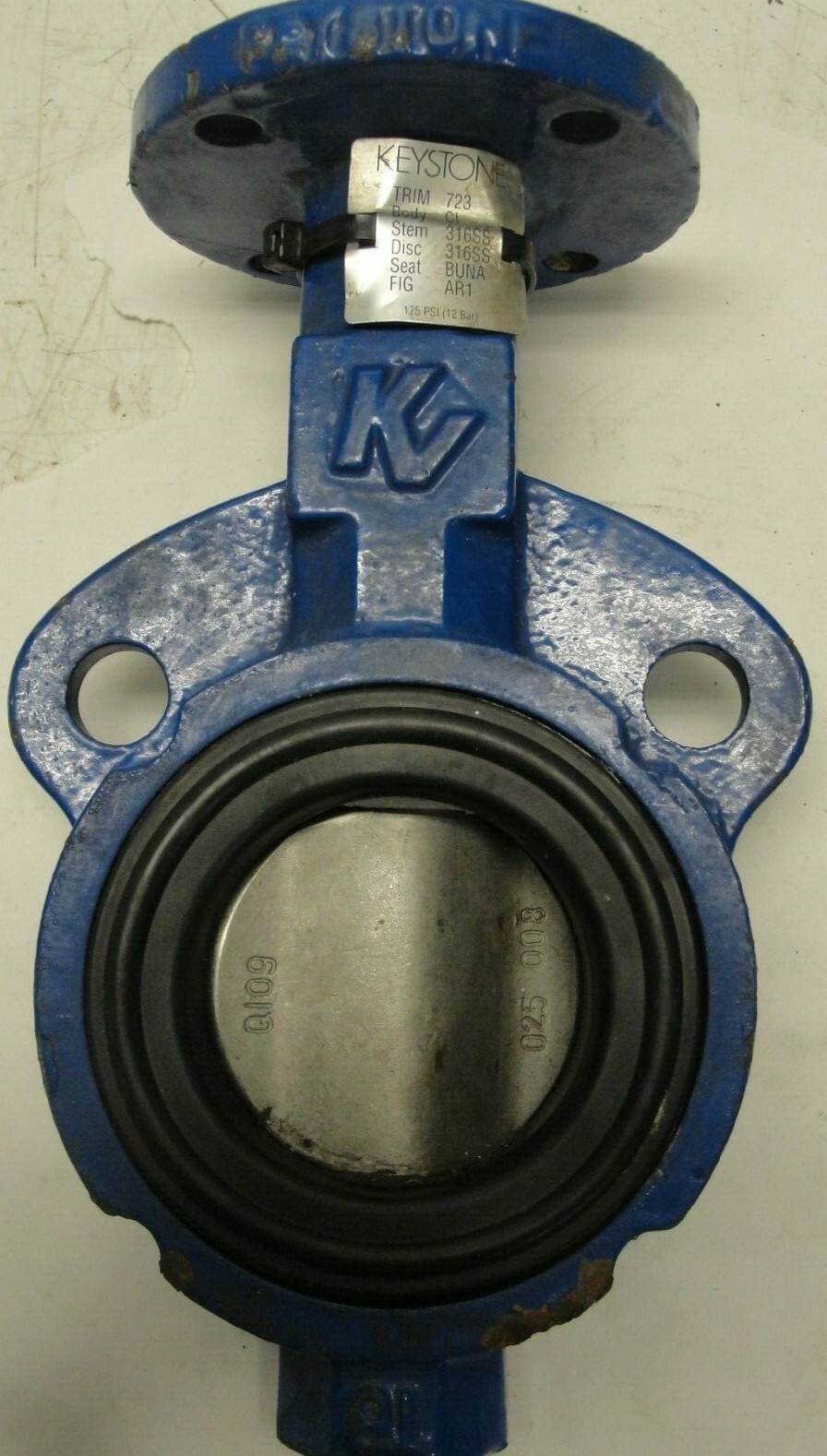 Keystone Resilient Seated Butterfly Valve 175psi Trim 723 Excellent FIG ...