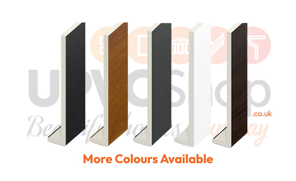 225mm Fascia Board UPVC Window Cill Capping Cover Black - 9mm Thick x ...