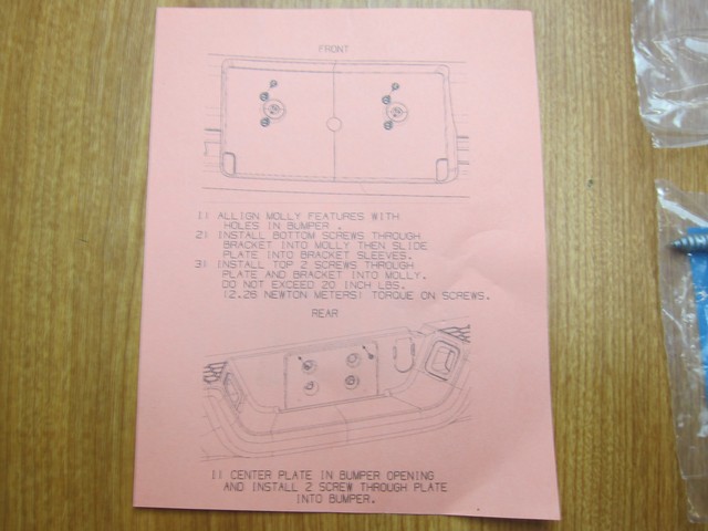 License Plate Bracket Front Mopar 68375635AA for sale online | eBay