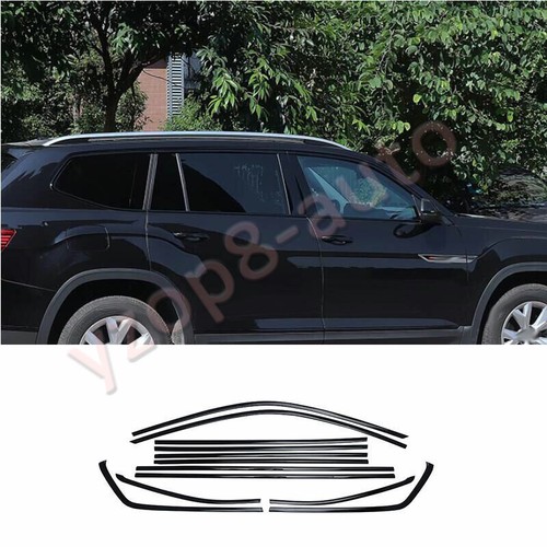 For Volkswagen Atlas 2018-2021 Black Steel Window Molding Trim ...