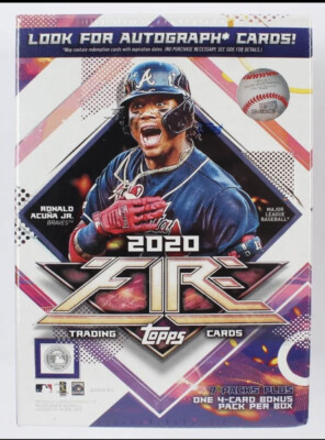 2020 Topps MLB Fire Baseball Trading Cards Blaster Box Ships Now Sealed ...
