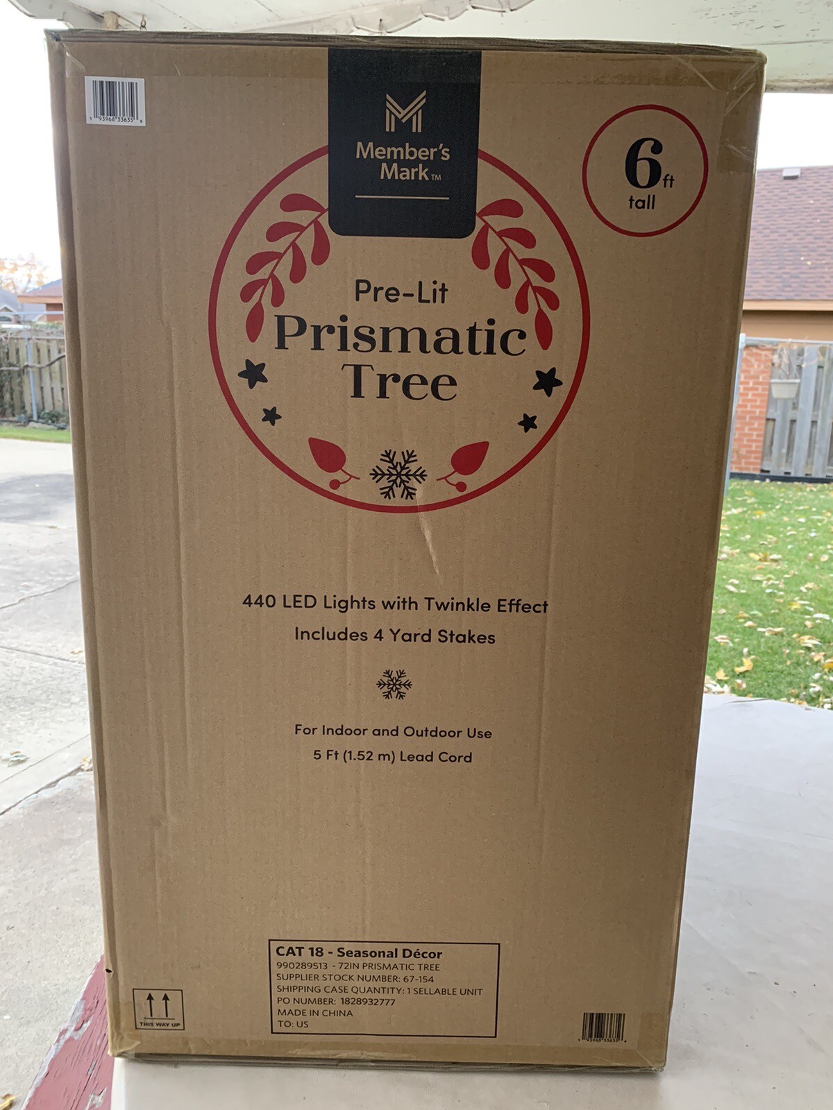 Member's Mark 6 ft Pre-Lighted Prismatic Tree - 67-154 for sale online ...