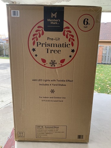 Member's Mark 6 ft Pre-Lighted Prismatic Tree - 67-154 for sale online ...