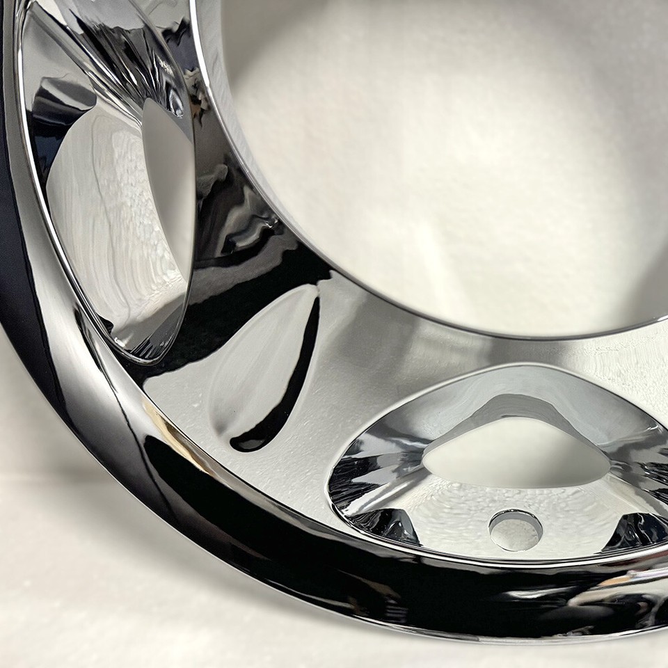 4 Chrome 17" Dually Wheel Simulators Dual Rim Liners for 08-10 ...