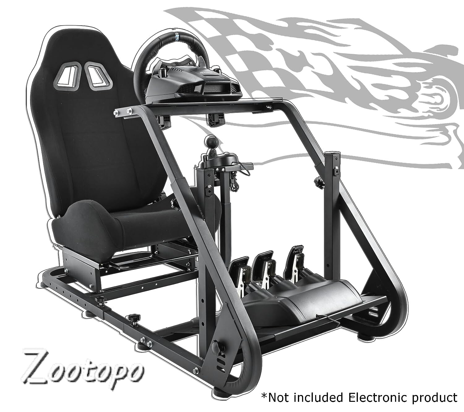 Zootopo Racing Simulator Cockpit Frame with Real Seat Fits Logitech ...