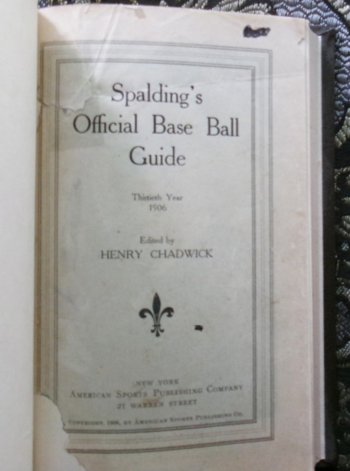 1906 BOUND SPALDING'S OFFICIAL BASEBALL GUIDE | eBay