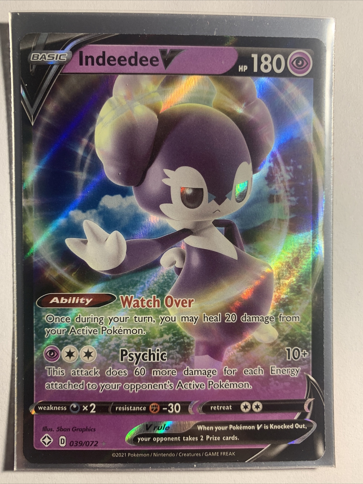 Indeedee V - 039/072 Shining Fates Ultra Rare Pokemon - NM/MINT | eBay