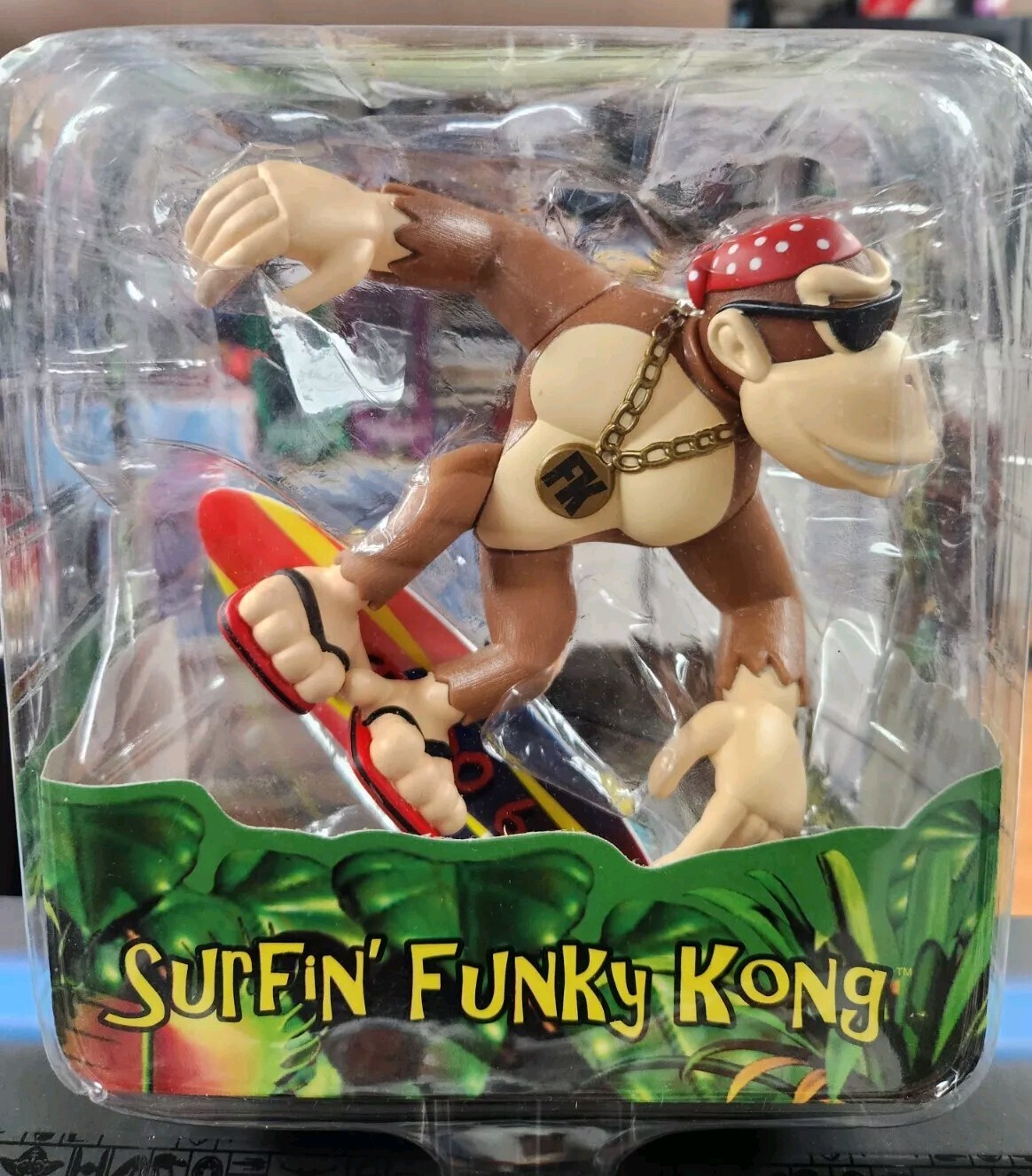 FUNKY KONG Vintage 1999 Surfing Figure Donkey Kong Nintendo Toyside N64 ...