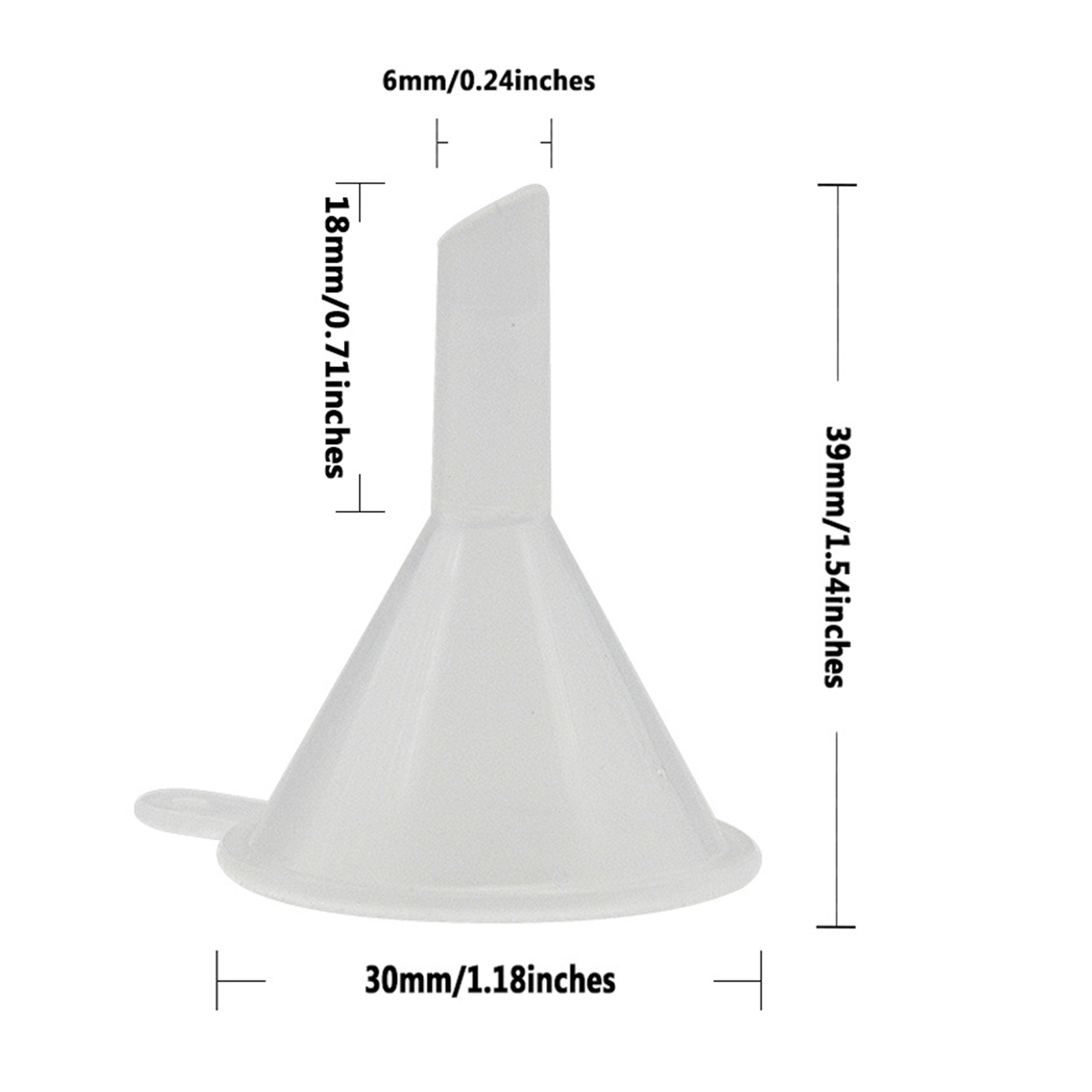 5pcs Mini Funnel Safe Clear Reusable Safe Plastic Funnels Wide ...