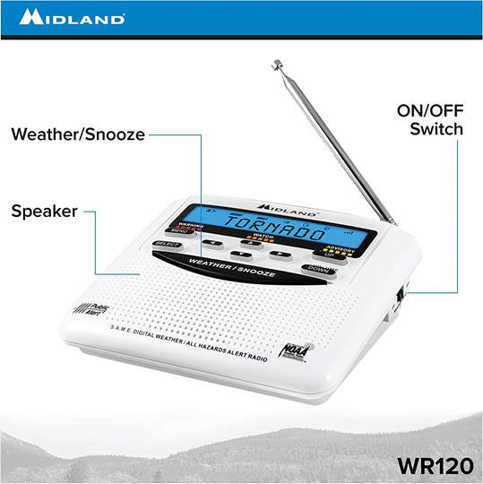 Midland WR120 NOAA Weather Alert Radio & Strobe | eBay