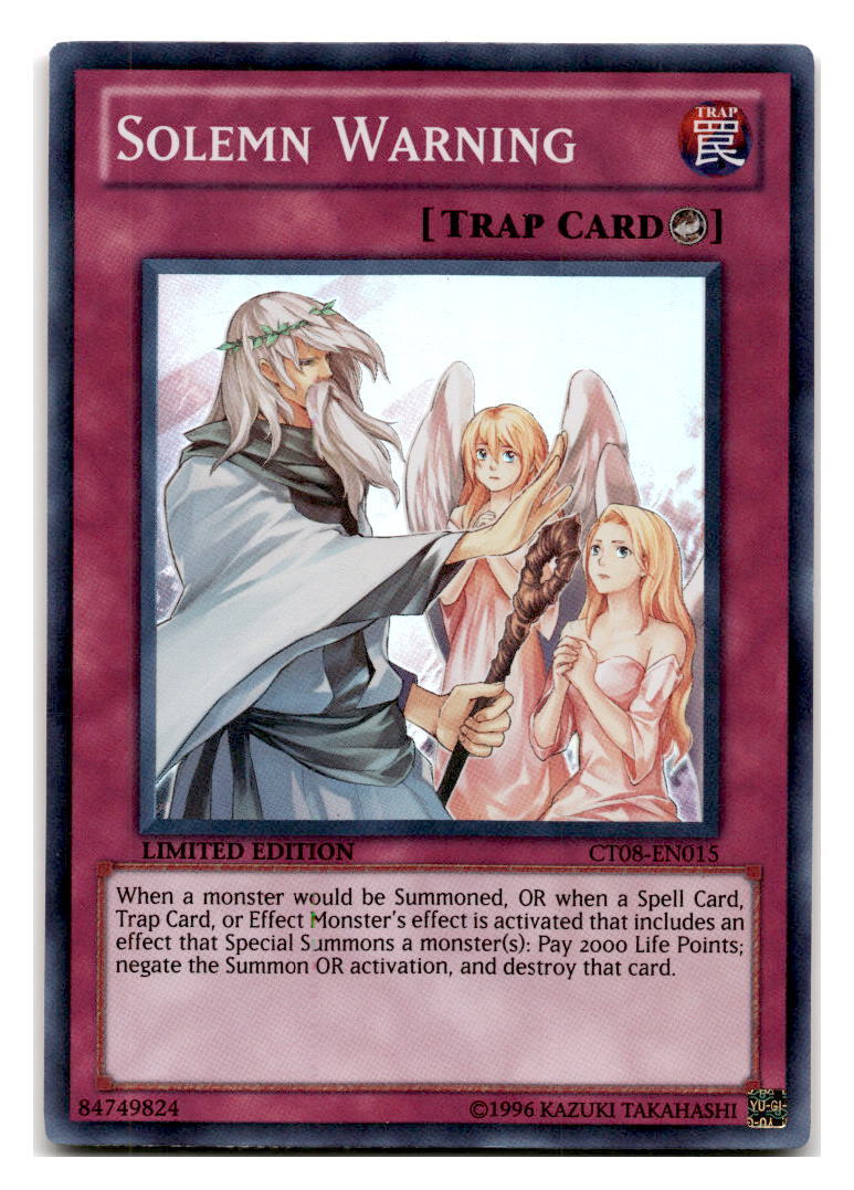 Solemn Warning #CT08-EN015 2011 Collectors Tins tcg | eBay