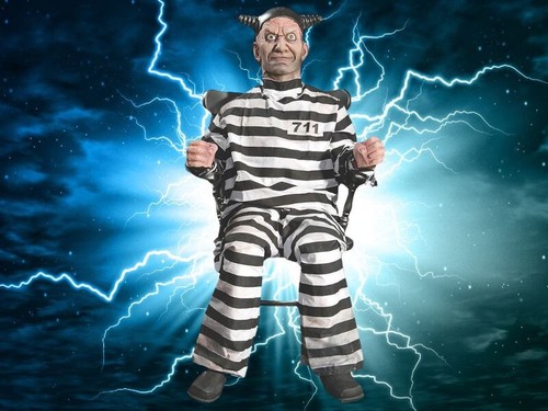 Buzz Animated Prop Electric Chair Halloween Haunted House Prisoner ...