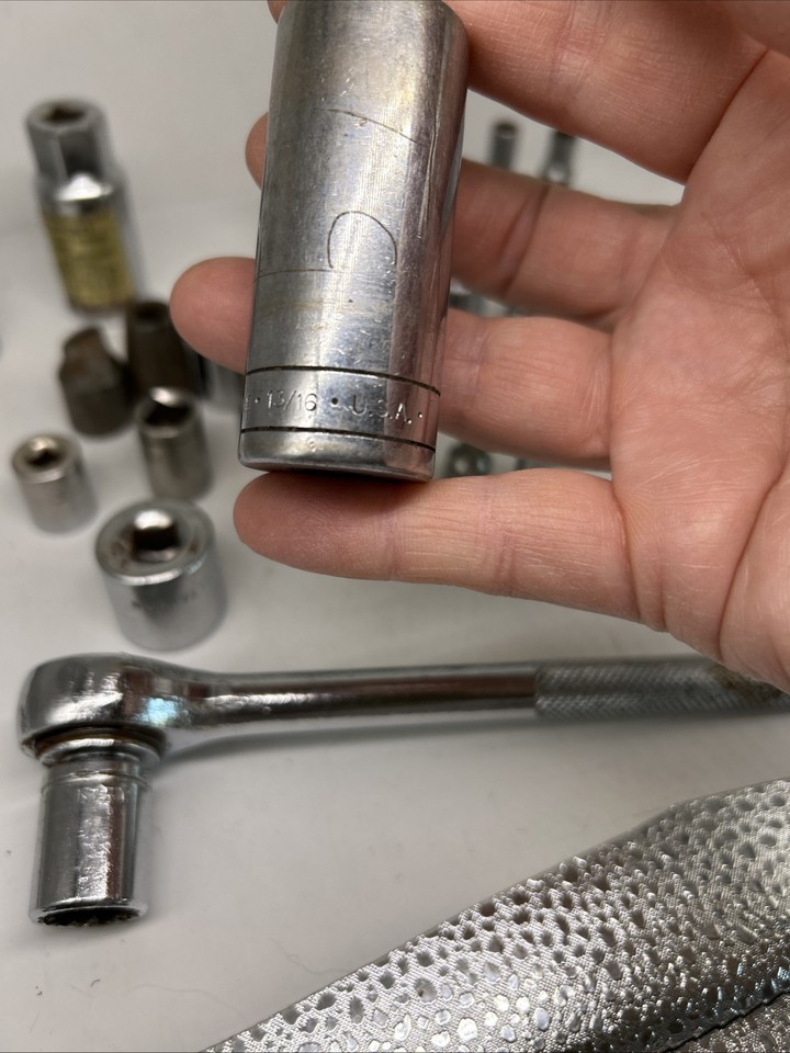 Lot Of 30 Mixed Sockets sizes & Drives Metric / SAE Deep and Shallow ...