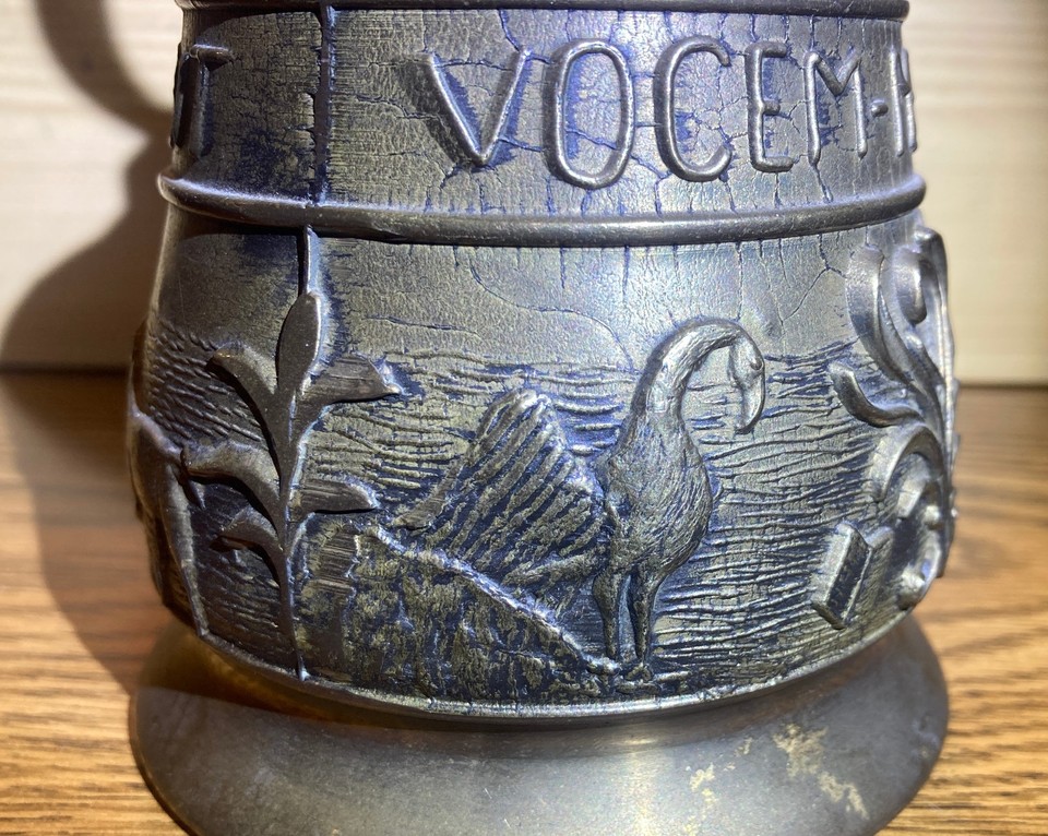 Large 6 1/2" heavy brass church monastery bell with clapper Vocum Meam ...
