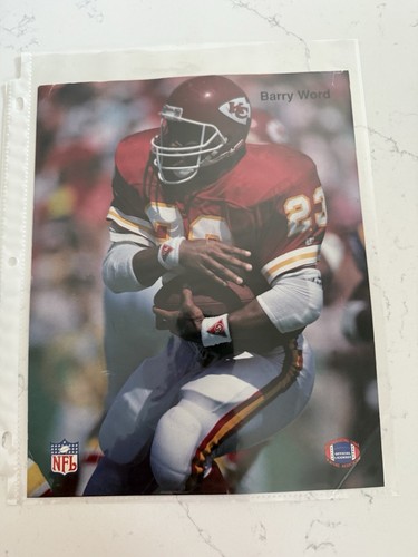 Vintage NFL 1991 Poster card Series 1 Barry Word Kansas City Chiefs ...