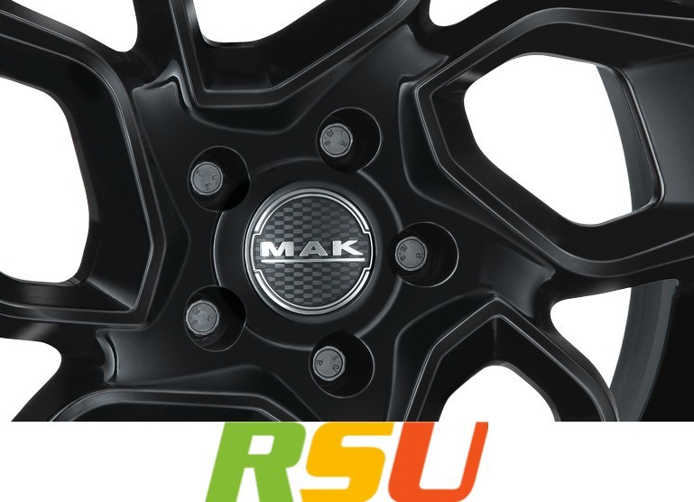 MAK Express gloss black 7.5x18" ET52 LK5 112 ML 66.6 Alufelgen 18 Zoll ...