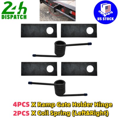 For HD Trailer W/Coil Springs Ramp Gate Weld On Steel Ramp Gate Holder ...