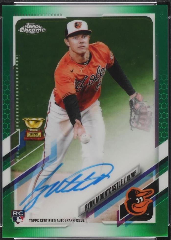 2021 Topps Chrome - Rookie Autographs Ryan Mountcastle #RA-RM Green ...