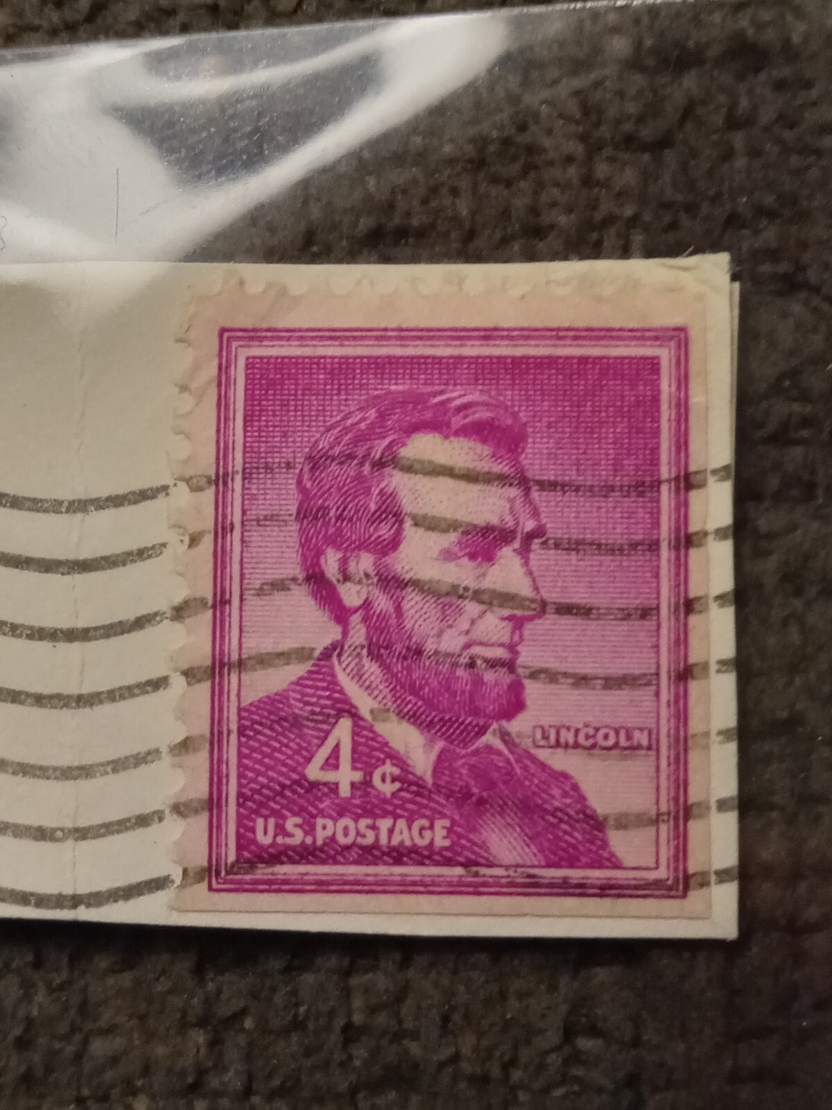 abraham lincoln 4 cent stamp purple very rare | eBay