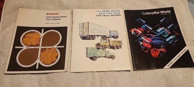 Vintage CATERPILLAR CAT 3400 DIESEL ENGINE World Sales Brochure Lot ...