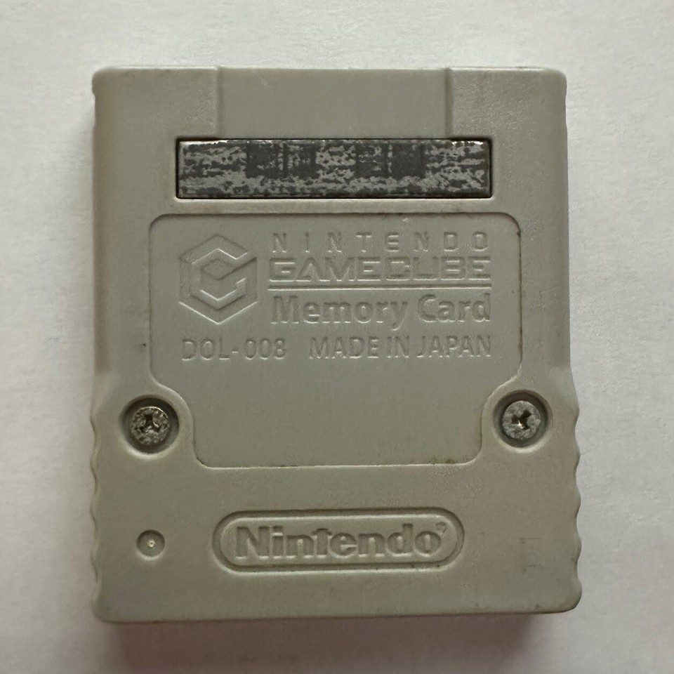 Official Nintendo Gamecube Memory Card 59 Blocks DOL-008 Genuine Grey ...