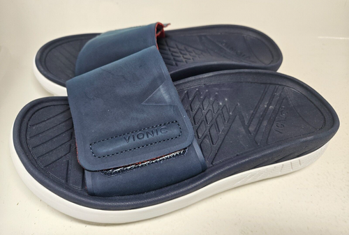 Vionic Women's Rejuvenate Slip On Comfort Recovery Slide Sandals Navy ...